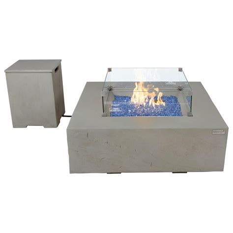 Elementi Fire Capertee Square Propane Fire Table In Space Gray Nfm