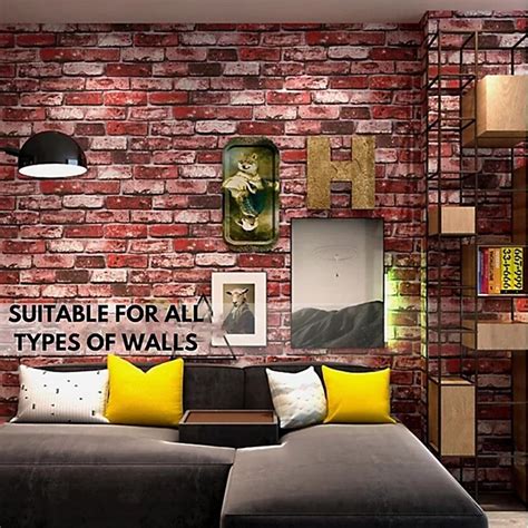 3d Red Brick Effect Wallpaper Set Of 4 Rolls Covers 21679 Ft² 2014