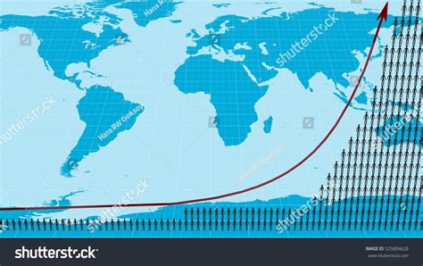 Human Population Increase 3d Illustration Stock Illustration 525804628