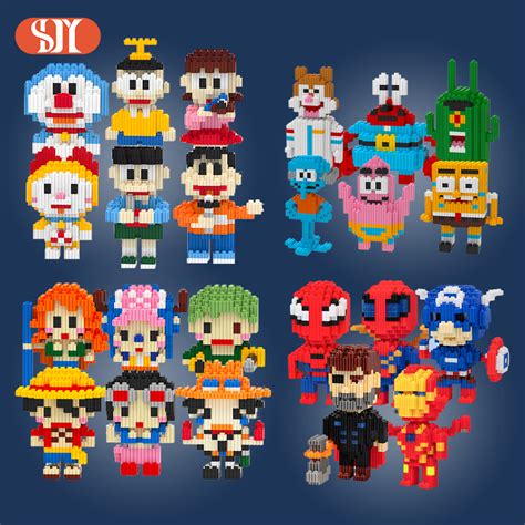 Nano Blocks Bricks 1set Character Animation Mini 3d Disney Spongebob