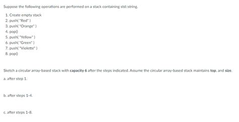 Solved Suppose The Following Operations Are Performed On A Chegg