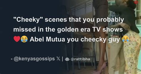 Cheeky Scenes That You Probably Missed In The Golden Era Tv Shows ️😂 Thread From Kenya