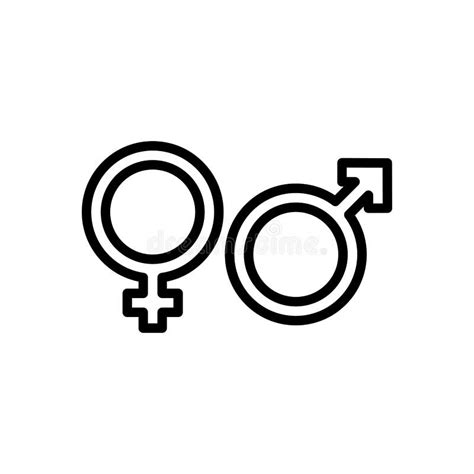 Sex Symbols Gender Signage Unisex Icon Flat Vector Template Design