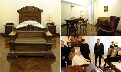 Inside The Popes Small And Humble Bedroom With Just A Few Pieces Of