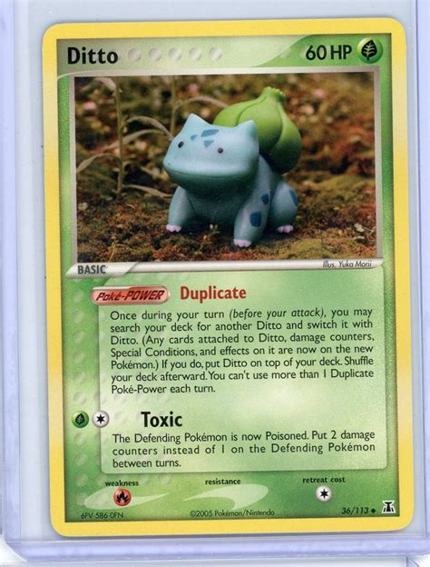 Ditto Bulbasaur Pokémon Ex Delta Species Non Holo 36113 Piece Of