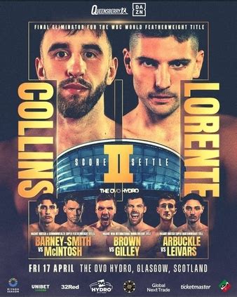 Aston Brown Vs Sam Gilley Collins Vs Lorente Ii Boxing Bout Tapology