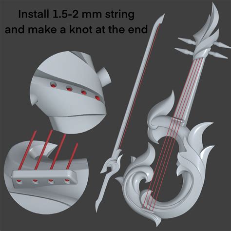 ⭐ Honkai Star Rail Hysilens Violin 3d Print・ 3d File For 3d Printing・cults