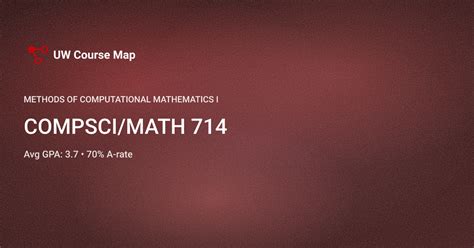 Compscimath 714 Methods Of Computational Mathematics I Uw Madison