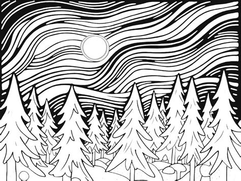 Northern Lights Coloring Pages [2025]