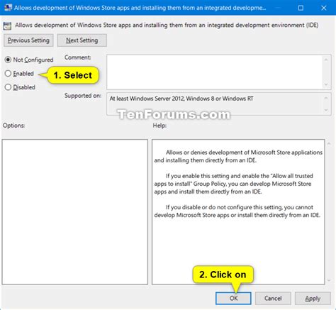 Turn On Or Off Developer Mode In Windows 10 Tutorials