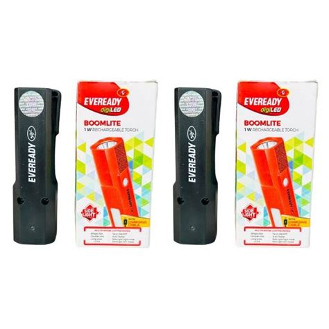 Eveready Boomlite Dl 85 1w Rechargeable Torch Pack Of 2 Smuf