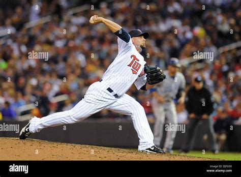 Minnesota Twins Relief Pitcher Jesse Crain 28 Delivers A Pitch In The