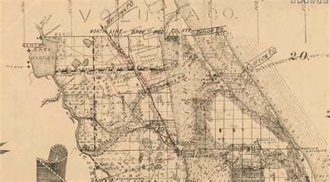 Jason 1889 Map Of Northern Brevard County Showing Lake Harney