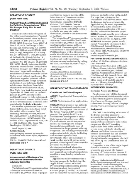 Notice Culturally Significant Objects Imported For Exhibition