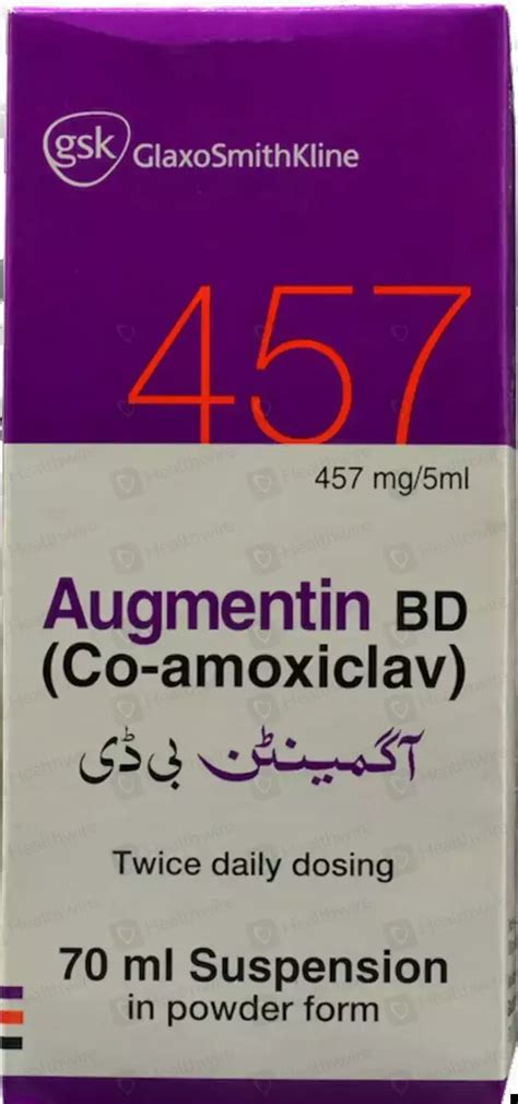 Augmentin 457mg5ml 70ml Suspension Price In Pakistan Uses Dosage