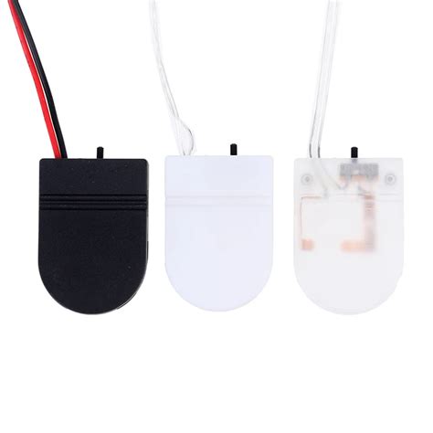 5pcs Cr2032 Button Coin Cell Battery Socket Holder Case Cover On Off