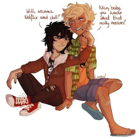 Solangelo Will Solace Nico Di Angelo Percy Jackson Fan Art