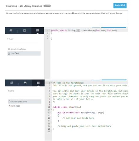 Solved D Array Creator Points Let S Go Write A Method That Takes Rows Answer