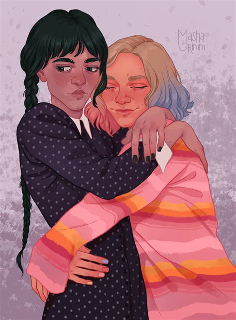 Wednesday X Enid Fanart By Mashagrimm On Deviantart