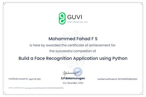 Mohammed Fahad F S On Linkedin Guvi Python Machinelearning Deeplearning