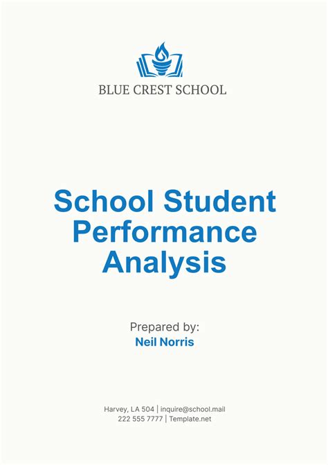 Free School Student Performance Analysis Template To Edit Online