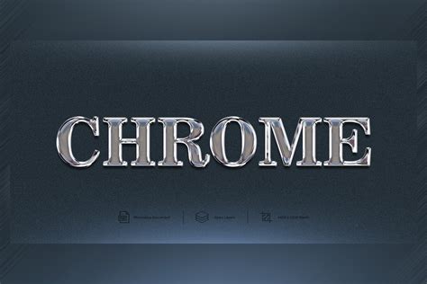 Chrome Text Effect Design Photoshop Graphic By Shahsoft · Creative Fabrica