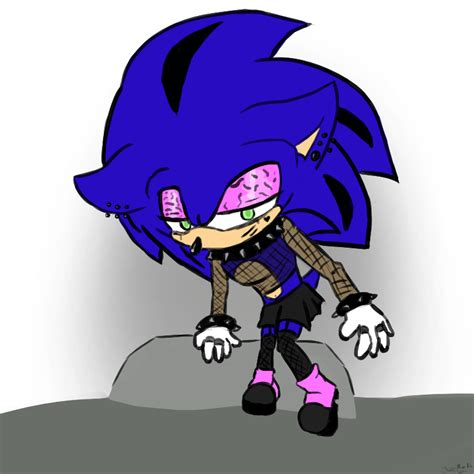 Sonic The Hedgehog Redraw Femgothic Style By Jazz M Ink On Deviantart
