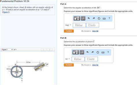 Solved At The Instant Shown Wheel A Rotates With An Angular Chegg