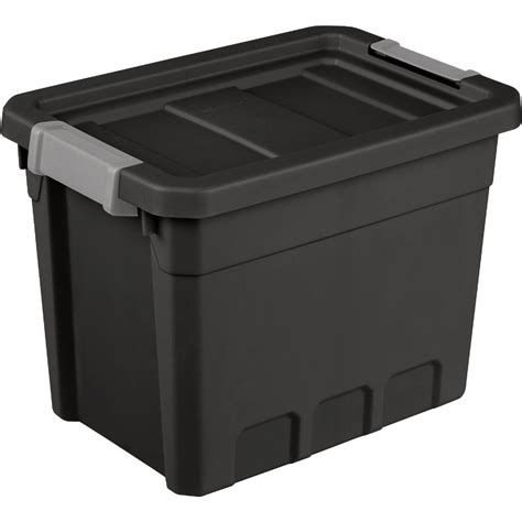 Sterilite 75 Gal28l Black Stacker Storage Tote Do It Best Barbados