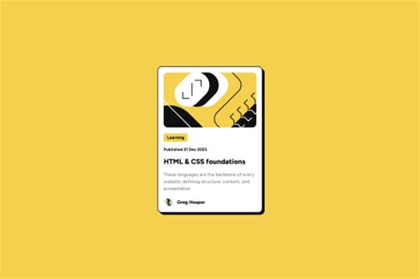 Blog Preview Card Using Html Css And Flexbox Coding Challenge Solution