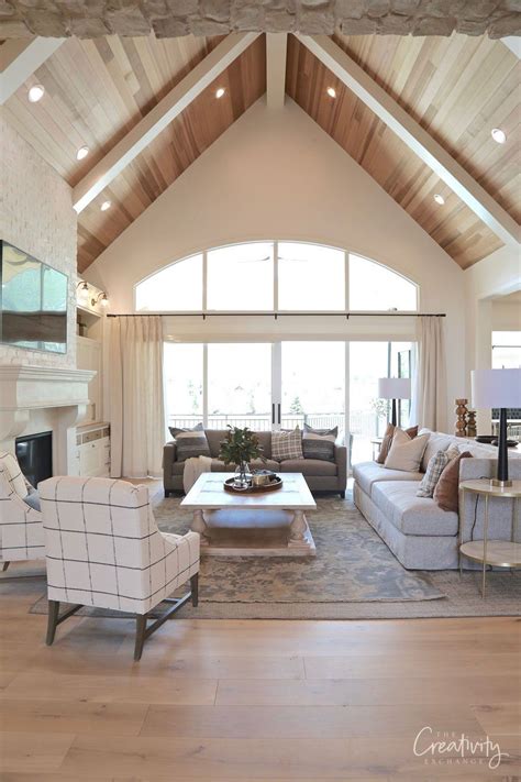 Utah Valley Parade Of Homes Recap 2021 Vaulted Ceiling Living Room