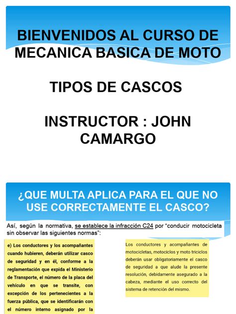 Modulo Tipos De Cascos De Motos Pdf Casco Motocicleta