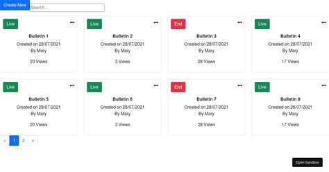 React Codesandbox React Codesandbox