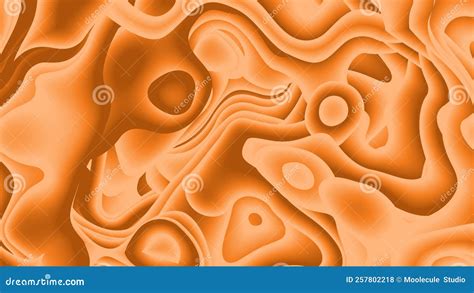 Modern 3d Abstract Pastel Orange Color Paper Art Illustration