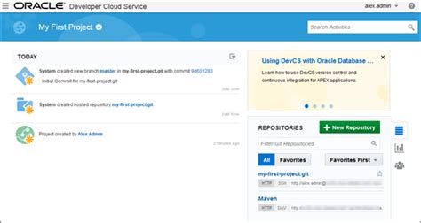 Getting Started With Oracle Developer Cloud Service