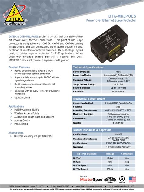 Diteks Dtk Mrjpoes Technical Specifications Pdf Computer