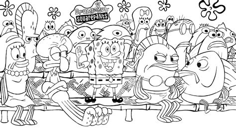 Printable Spongebob Characters Coloring Pages Educational Printable