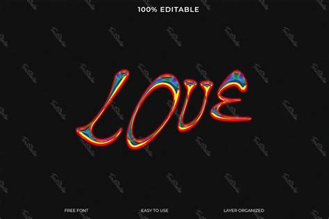 Love Font Style Effect Free Photoshop Psd File Love Font Style Effect Free Photoshop Psd File