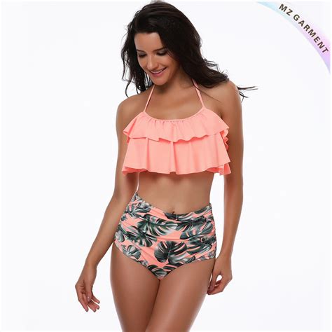 Ruffle Swimsuit Two Piece Manufacturer In China Topper