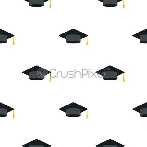 Graduation Cap Pattern Stock Vector 4312100 Crushpixel