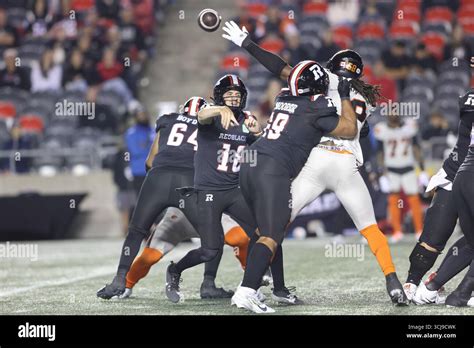 September 05 2025 Ottawa Redblacks Quarterback Dustin Crum 18 Throws The Ball During The Cfl