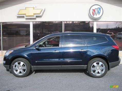 2010 Dark Blue Metallic Chevrolet Traverse Ltz Awd 24753573 Photo 3