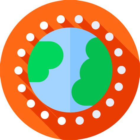 Ozone Layer Flat Circular Flat Icon