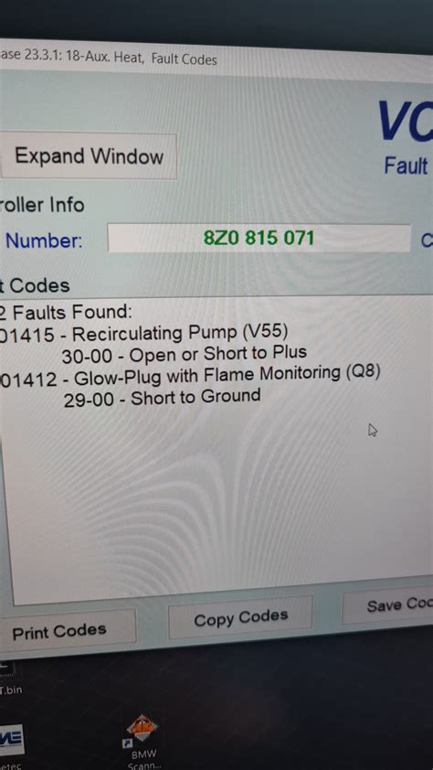 Webasto Error Codes Fuses Audi A2 Owners Club