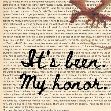 Poster Fourth Wing Liams Last Words Ch36 Quote Fantasy Book Quote