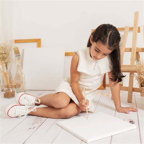 Artesanía Granlei Girls Ivory Knit Dress With Sailor Style Collar