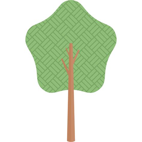 Flat Square Themed Tree Nature Aesthetic Collection 17293449 Png