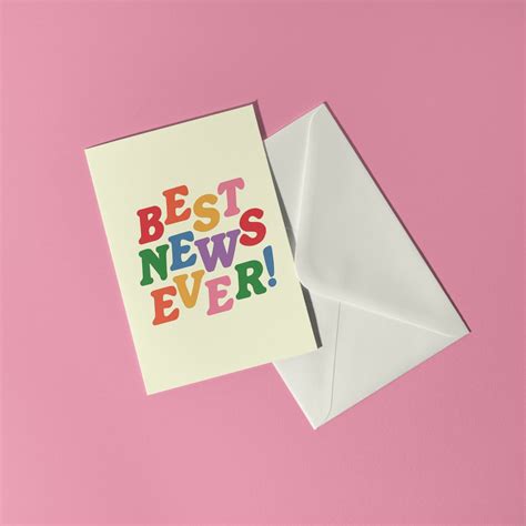 Best News Ever Congratulatory Card Twisted Rebel Designs