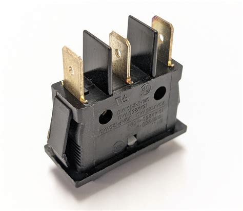 Large Rectangular 3 Position Rocker Switch Grey