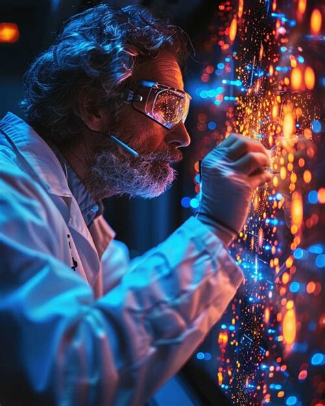 Premium Photo A Scientist Analyzing Data From Space Wallpaper